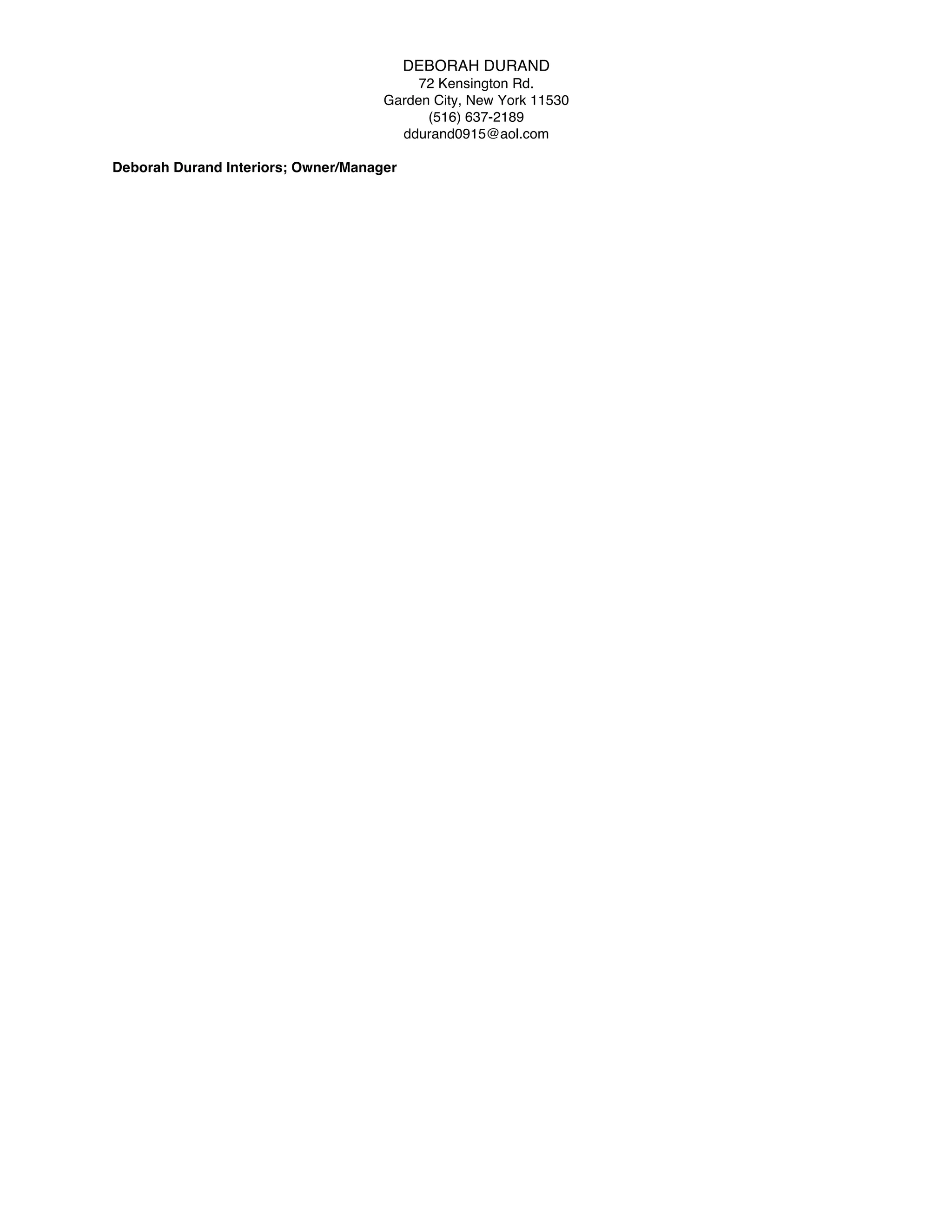 Deborah Durand's Resume | PDF | Retirement Planning | Personal Finance