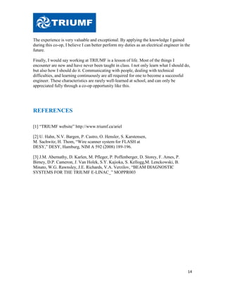 TRIUMF Technical report- Benjamin Tsai | PDF