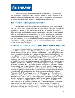 TRIUMF Technical report- Benjamin Tsai | PDF