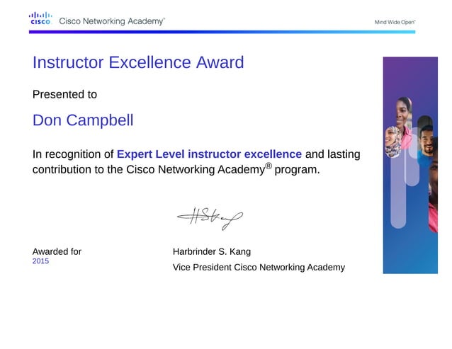 Cisco Instructor Award | PDF