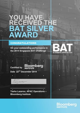 BAT Silver Award | PDF