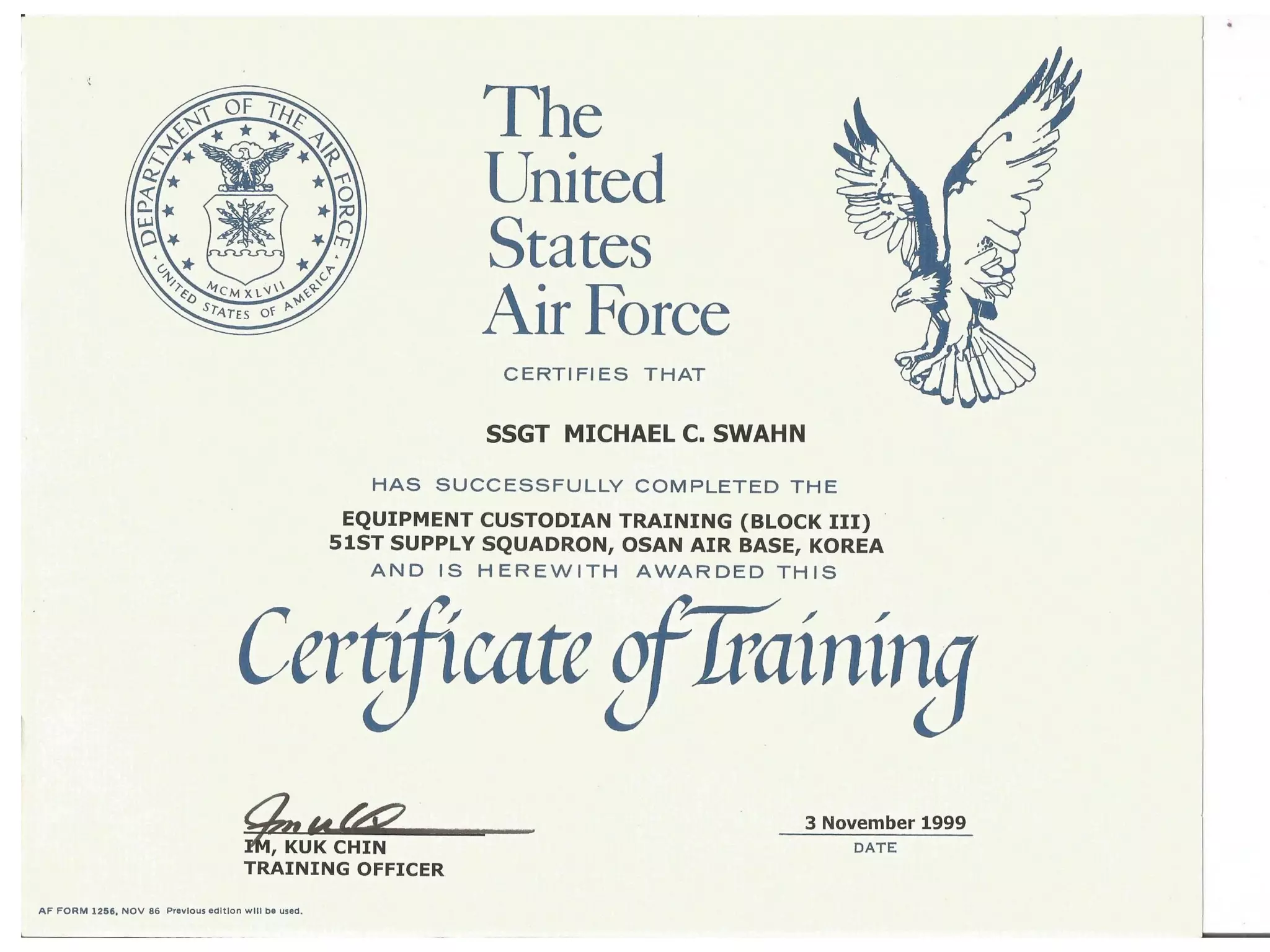 Avionics Technician Training Certificate_Osan | PDF