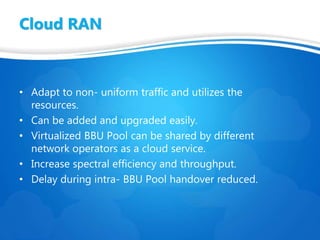 Cloud RAN for Mobile Networks_Final | PPT