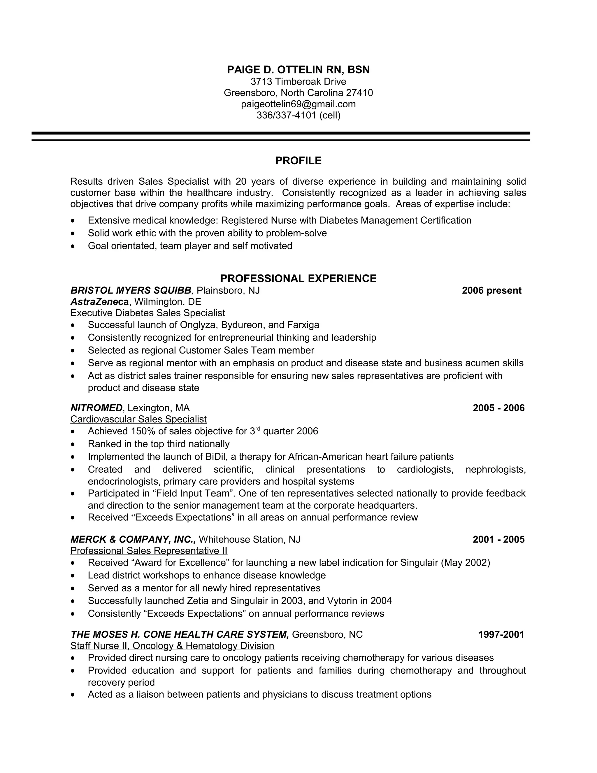 Paige Ottelin Resume 2016 | DOC