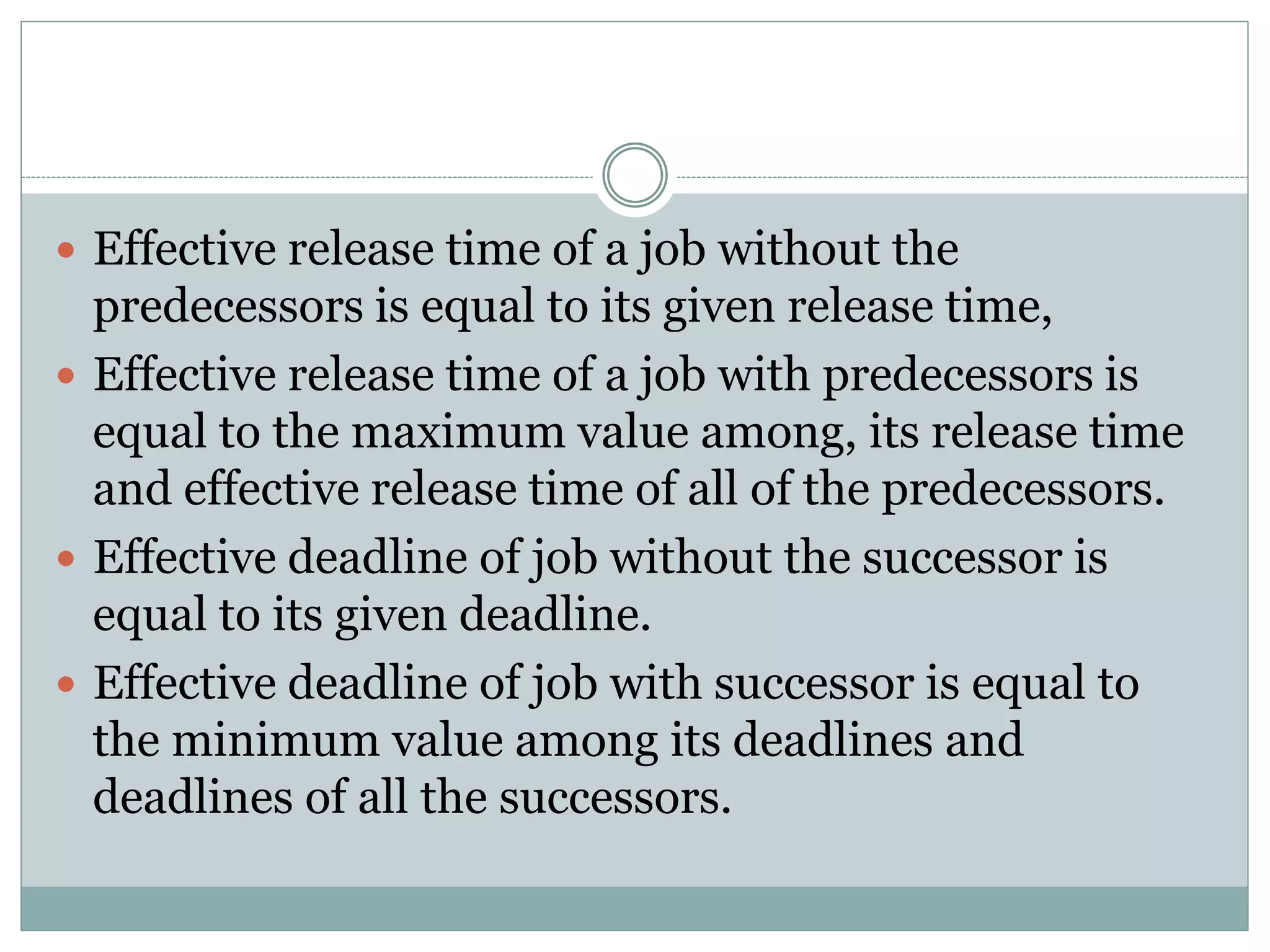 Approaches to real time scheduling | PPTX