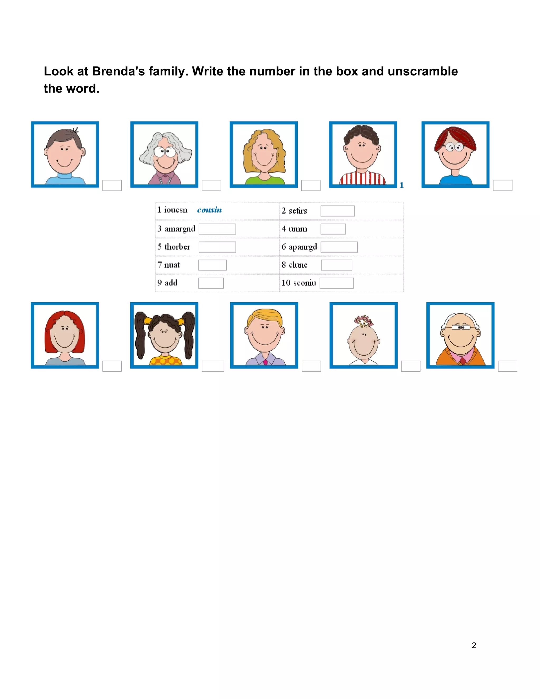 My family-activity | PDF