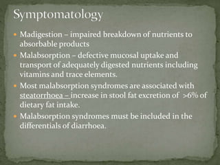 Malabsorption syndromes | PPTX | Digestive Disorders | Diseases and ...