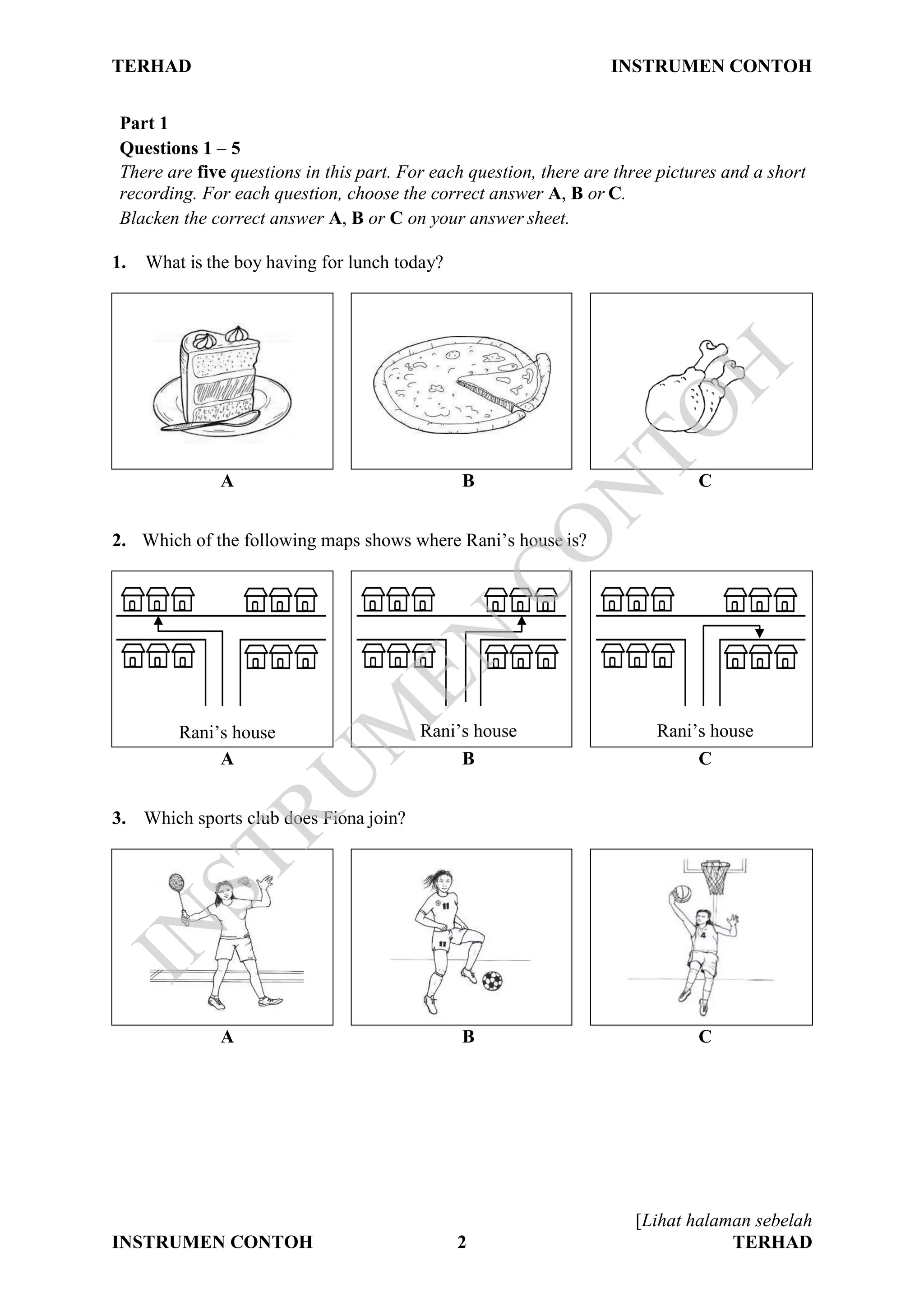 Pt3 Listening Sample Test Qp Pdf