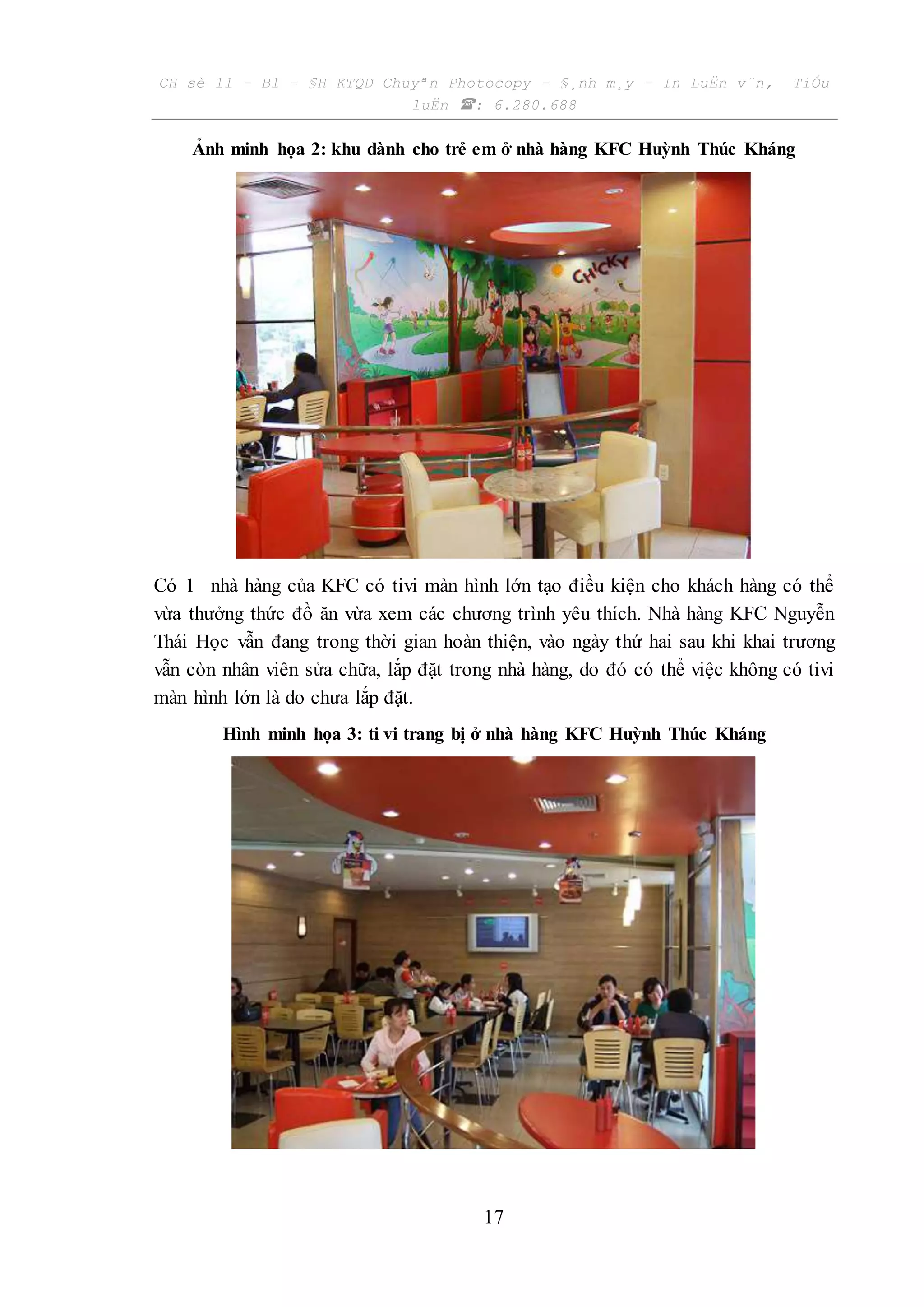 đánh giá hoạt động kinh doanh của hệ thống nhà hàng KFC Việt Nam và rút ra bài học kinh nghiệm ...