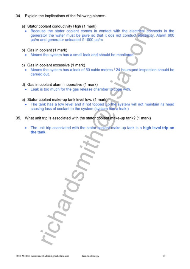 test paper - marking schedule | PDF