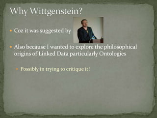 Wittgenstein Language-game and Ontologies | PPTX