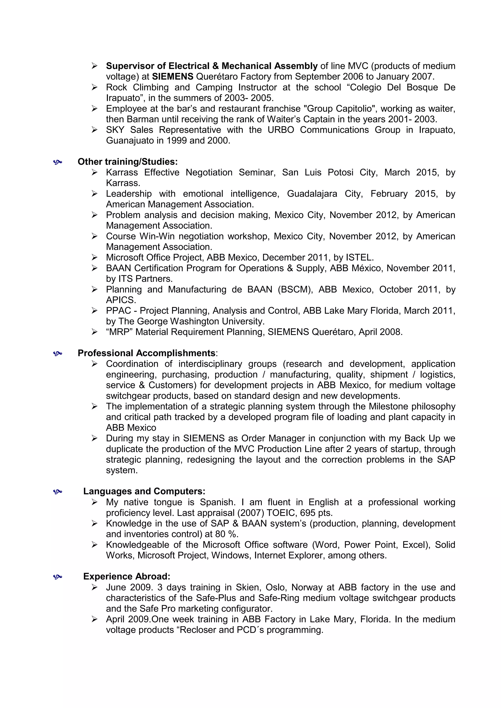 Resume - Mechanical Engineer - PM - Joaquin Artal | PDF