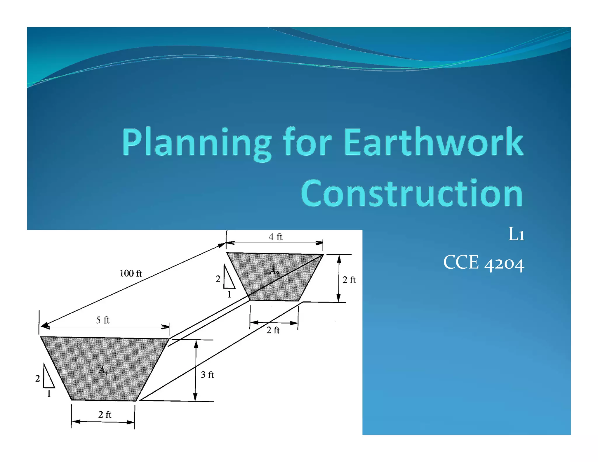 L1 Planning for Earthwork Construction | PDF