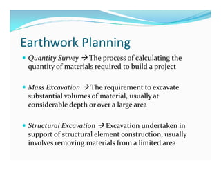L1 Planning for Earthwork Construction | PDF