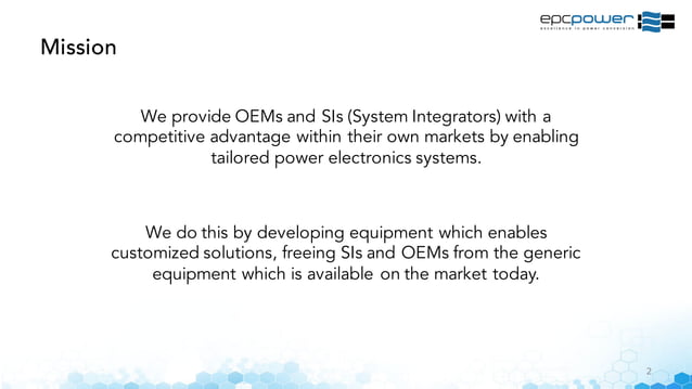 EPC - The Next Generation of Power | PPT