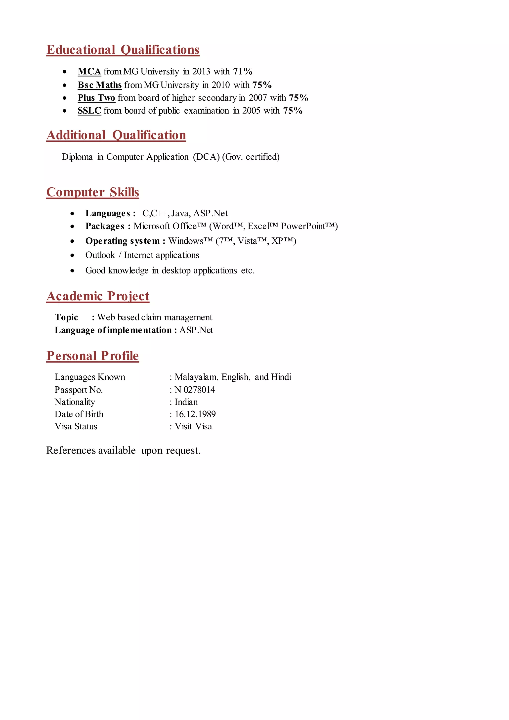 Resume_Saritha - Copy | PDF
