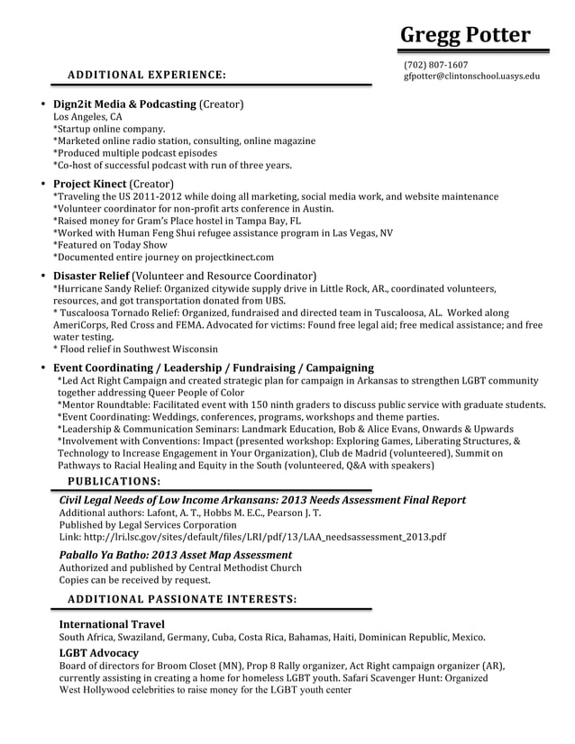 Gregg Potter Resume | PDF
