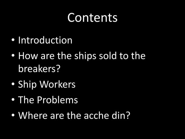 THE SHIP-BREAKERS | PPT