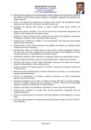 Reyaz_CV_2017 | DOCX | Civil Engineering Industry | Industries