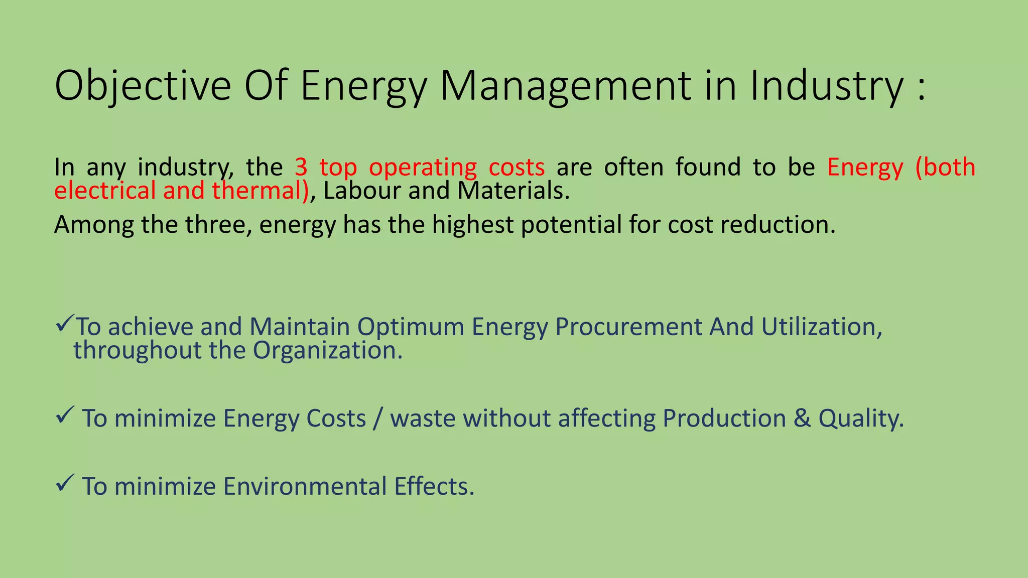 Energy Conservation Techniques For Industries | PPTX