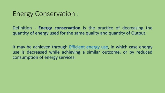 Energy Conservation Techniques For Industries | PPTX