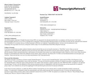 LIU-Post transcript | PDF