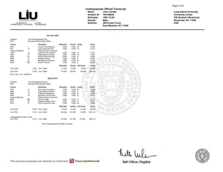 LIU-Post transcript | PDF