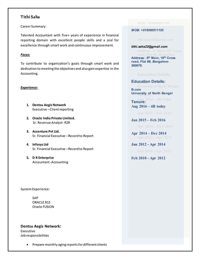 Tithi Saha_ Project Analyst | PDF