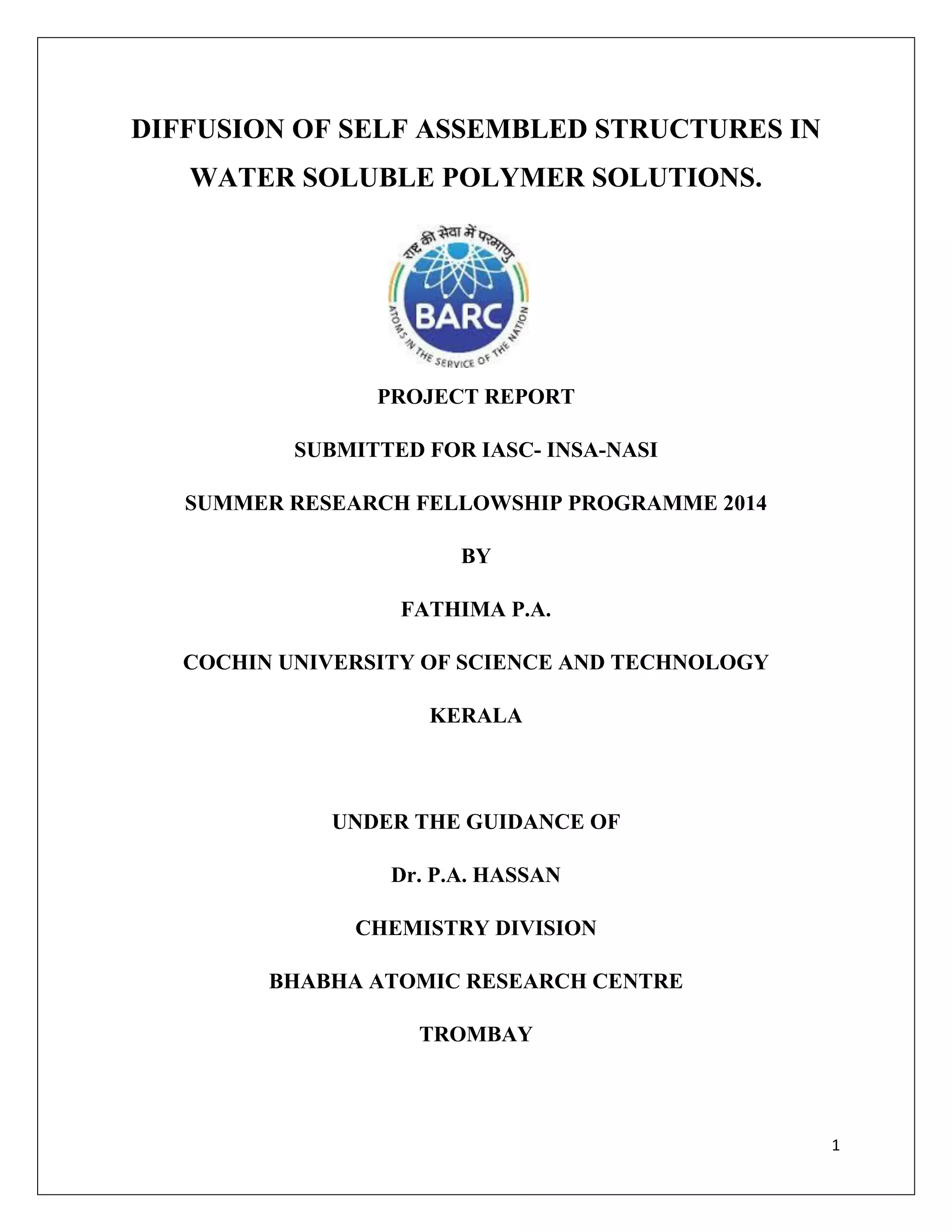 final report fathima | PDF