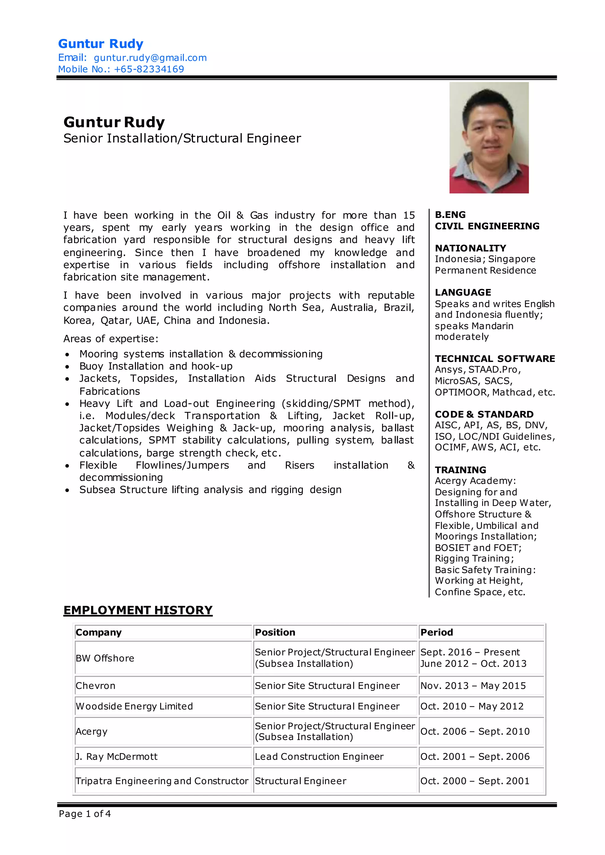 Guntur Rudy CV (2016.10) | PDF