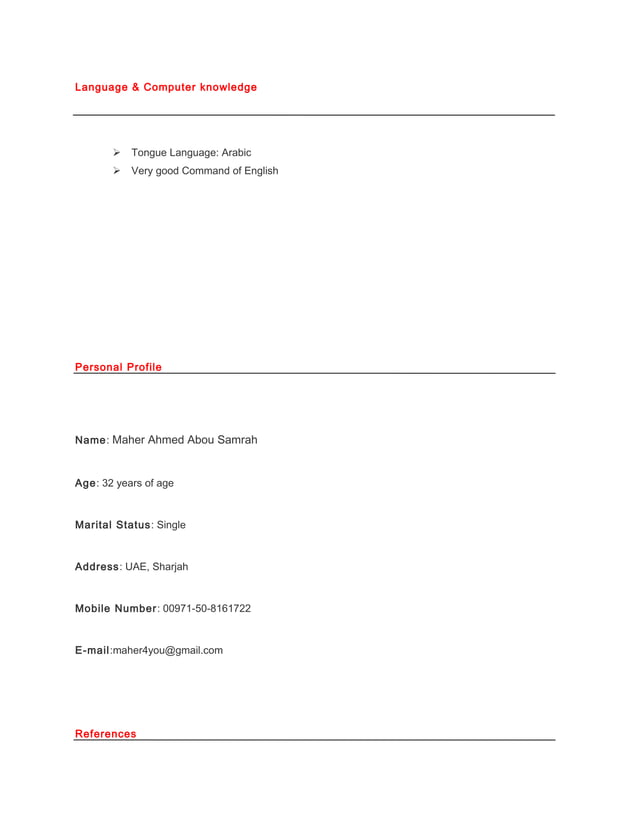 Maher_CV | DOC | Real Estate Industry | Industries