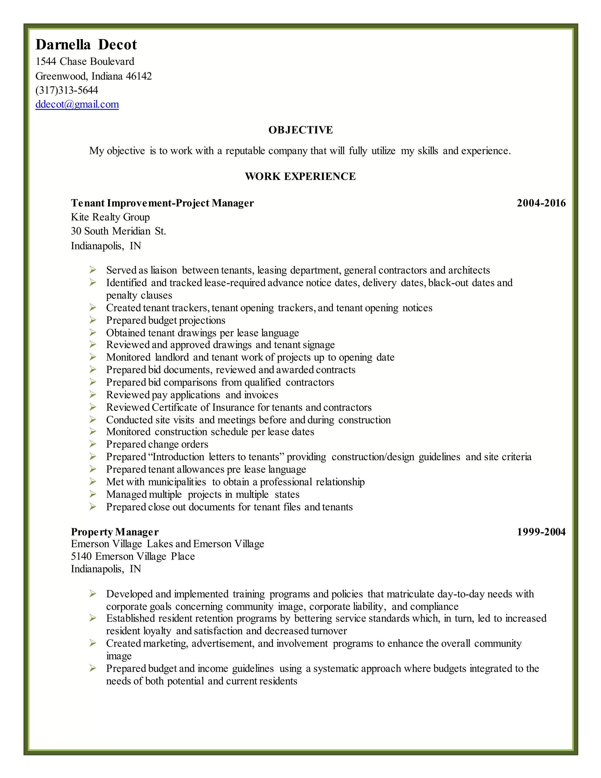 DD Resume 2 | DOCX