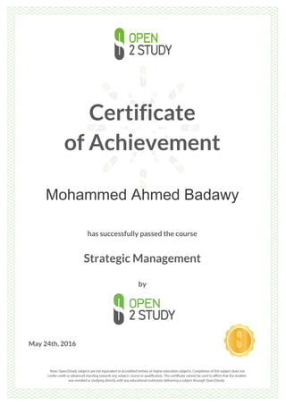 Subject_Certificate_18_May_2016 | PDF