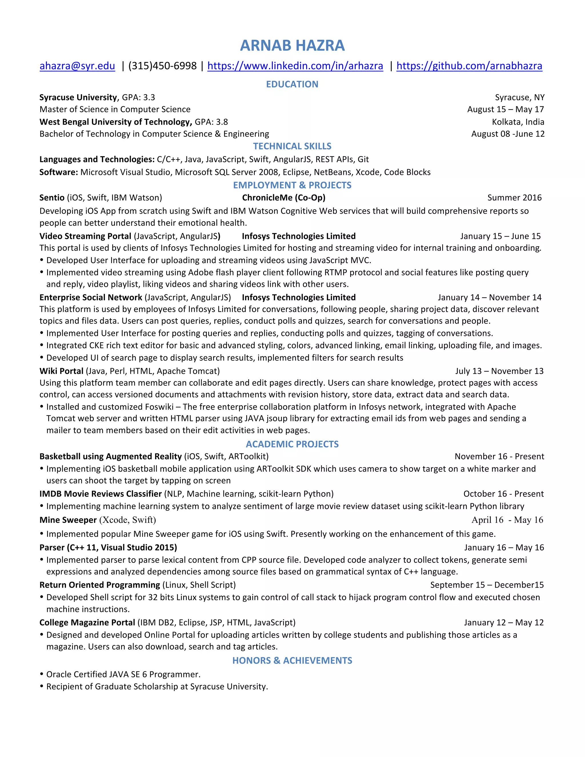 ArnabHazraResume | PDF