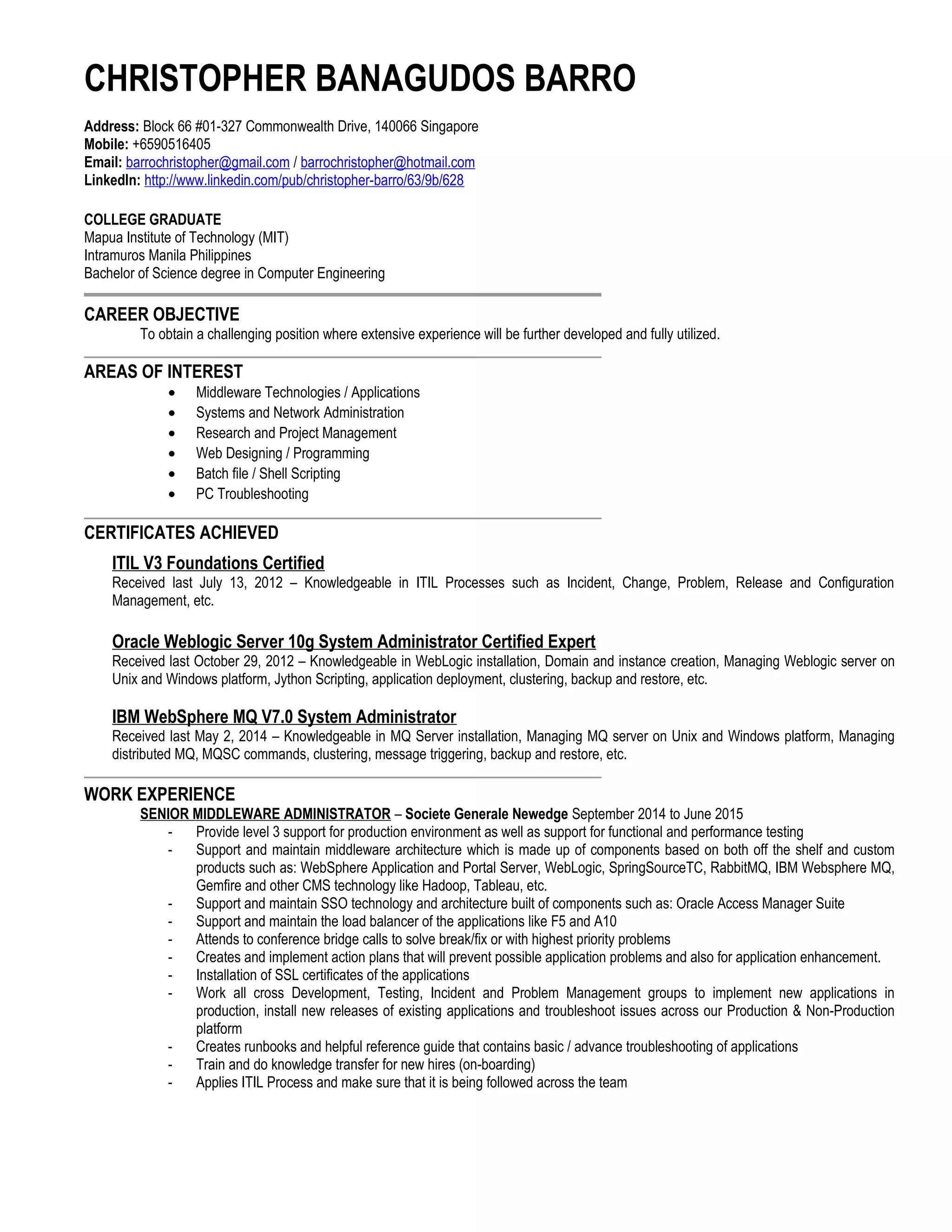 CV - Chris_Barro | PDF