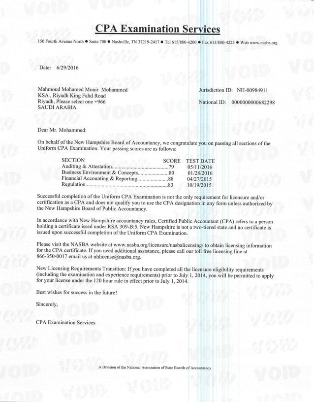 CPA Examination Services - Mahmoud Monir | PDF