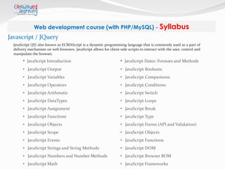 web -development- course - Continued - Learning | PPT