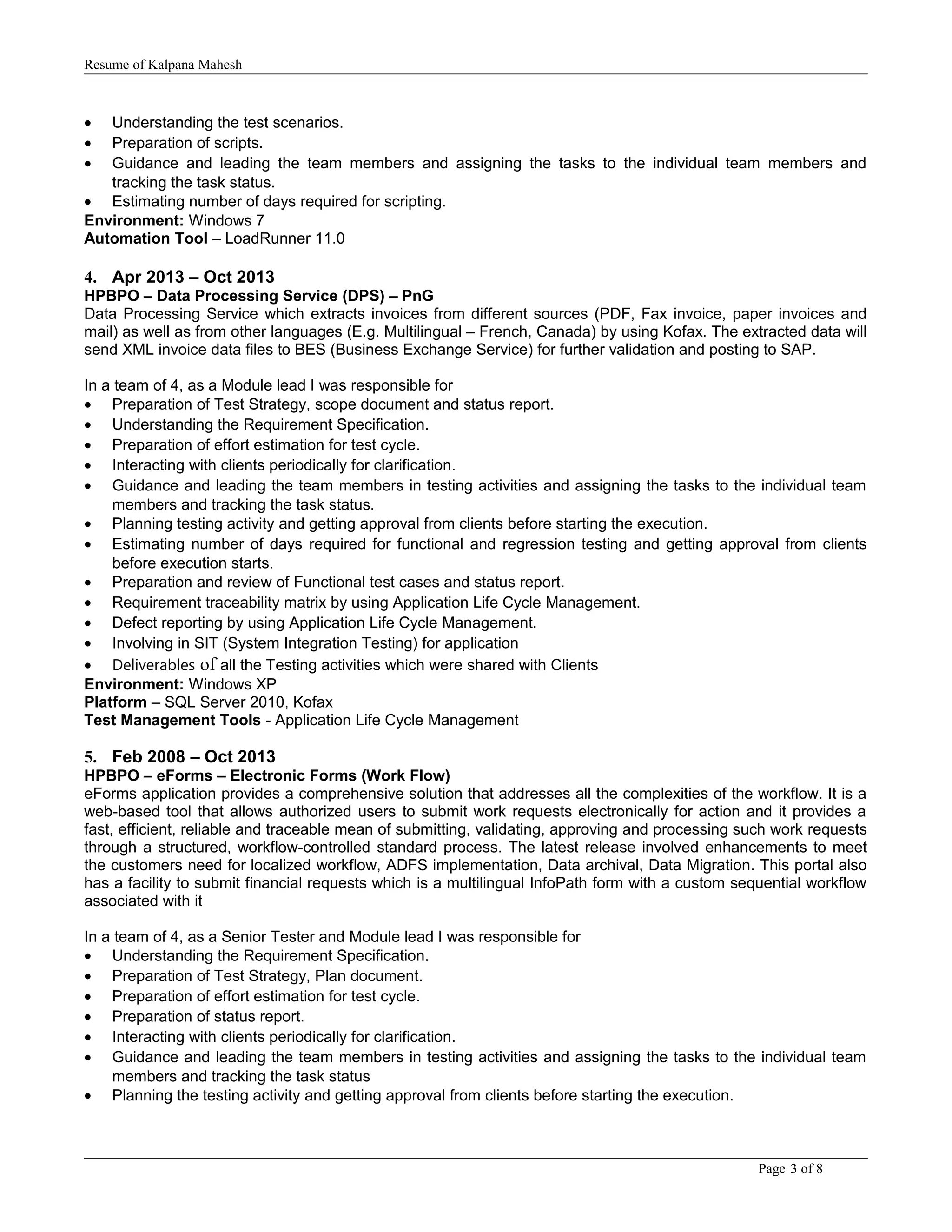 Resume of Kalpana_M | DOC