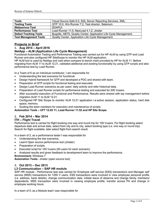 Resume of Kalpana_M | PDF