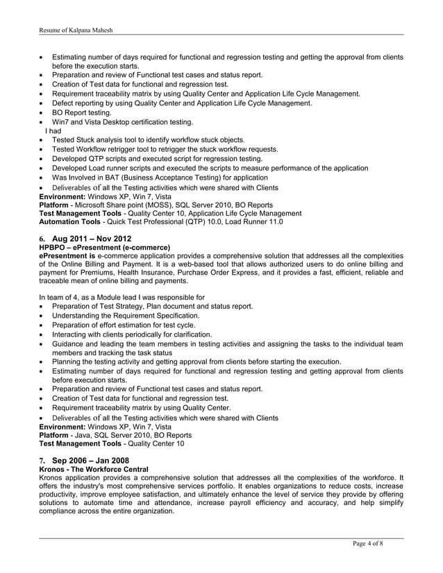 Resume of Kalpana_M | PDF
