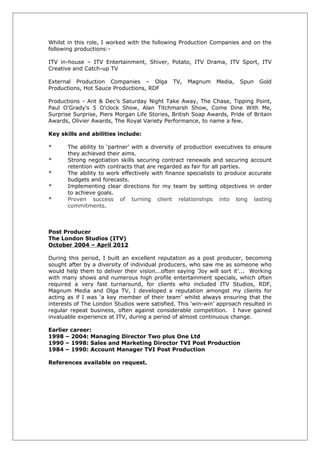 CV Joy Hancock March 2015 - no contact details | DOC