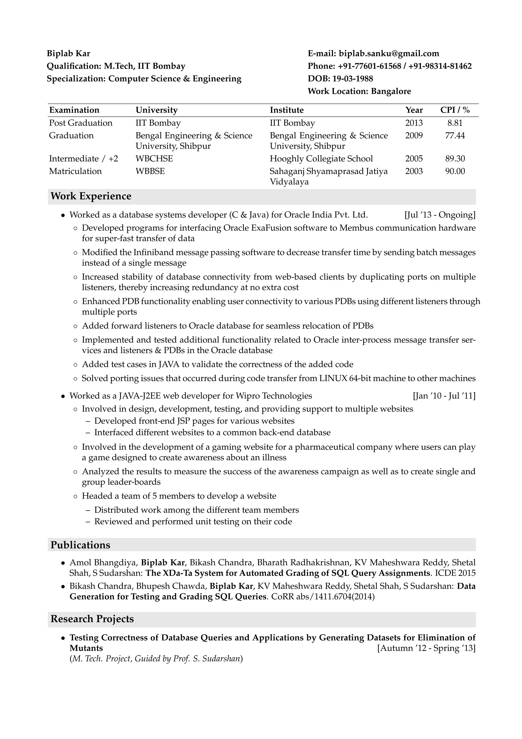 biplab-resume | PDF