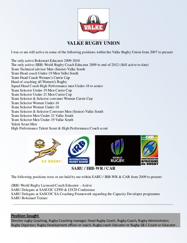 SPORT CV - 2015 resume