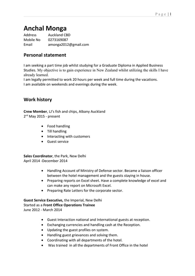 Anchal CV | PDF