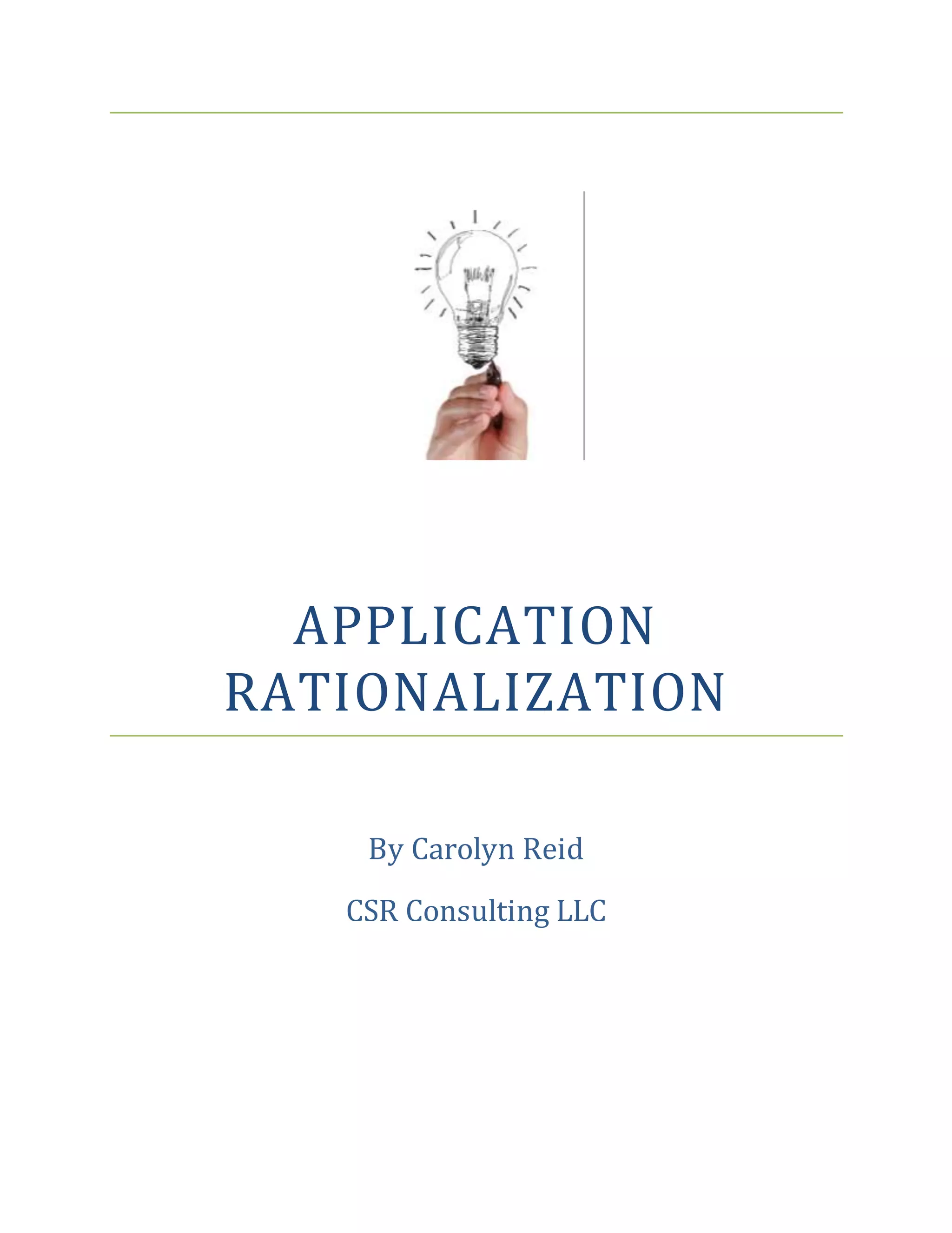 Application Rationalization | DOCX