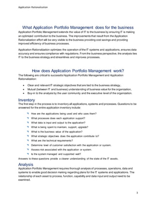 Application Rationalization | DOCX