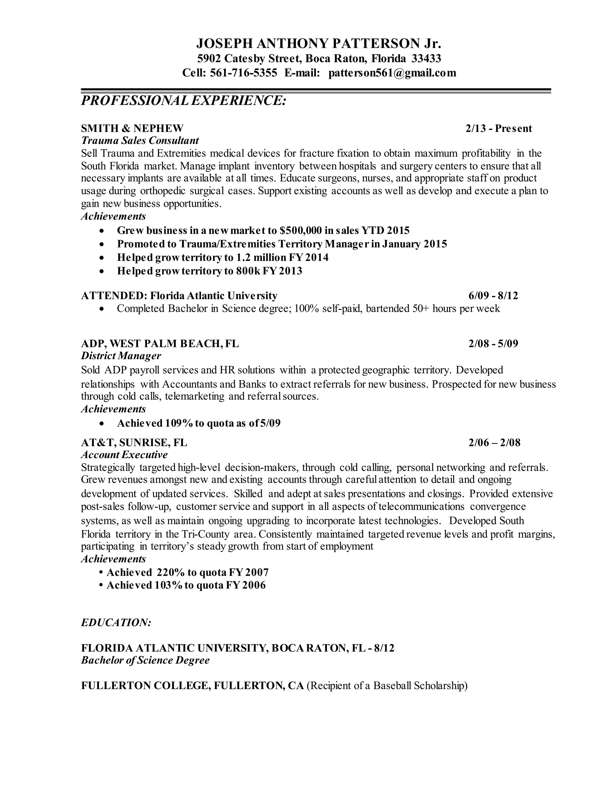 Joseph Patterson 2015 | DOCX