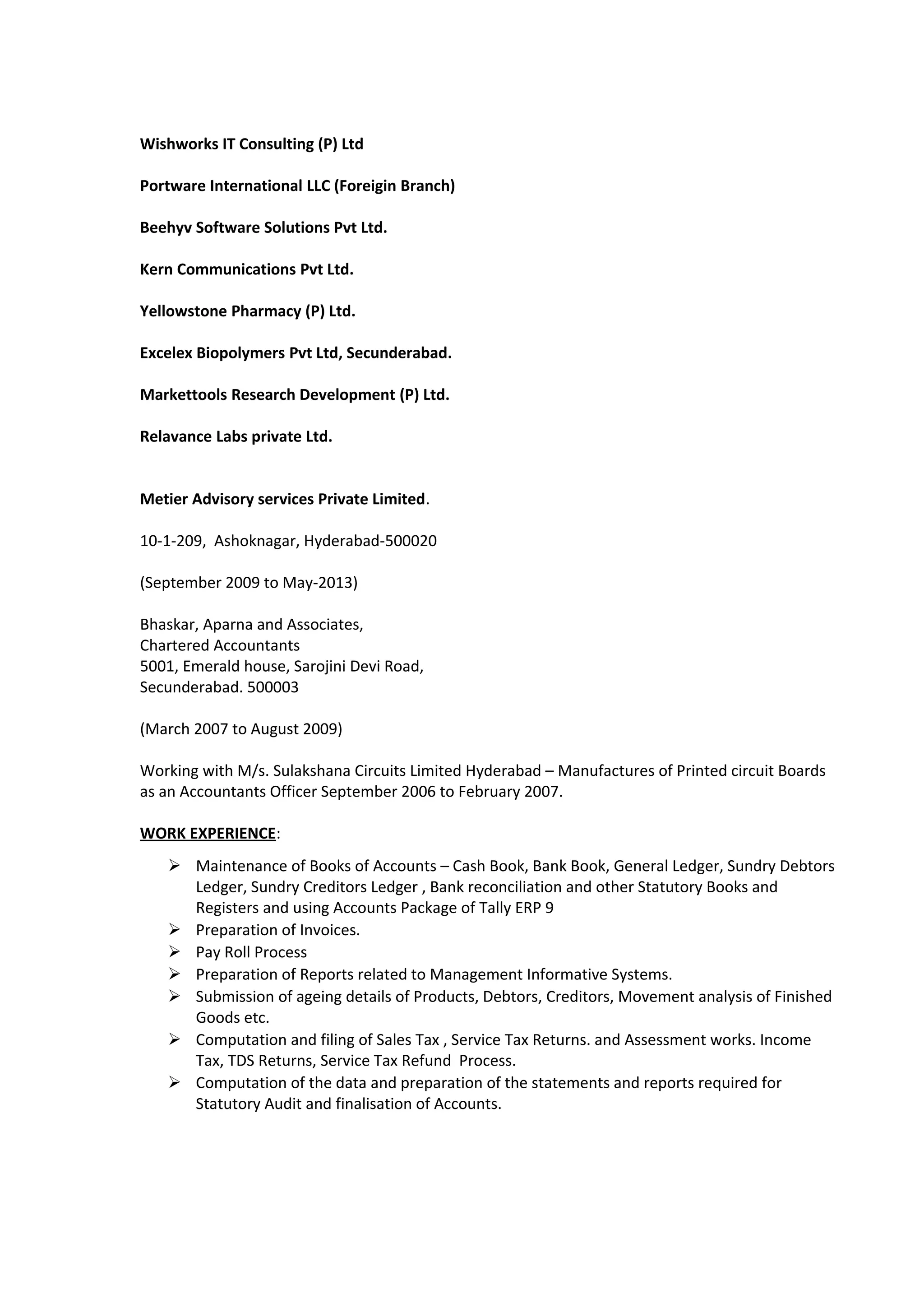 Srinivasulu K-Resume 03.12.2015