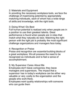 What is a Great Workplace | DOCX