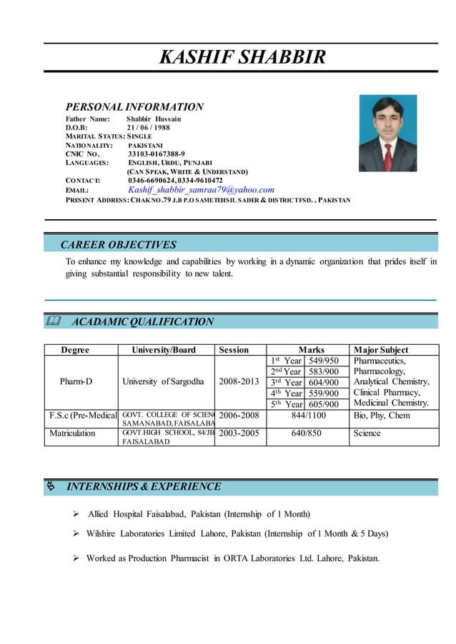 Kashif Shabbir ( C.V ).docx new | DOCX